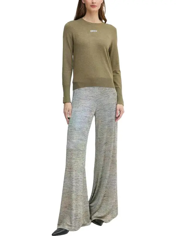 Joseph Ribkoff Metallic Effect Wide Leg Trousers - Grey