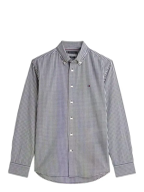 Tommy Hilfiger Gingham Long-sleeved Shirt - White