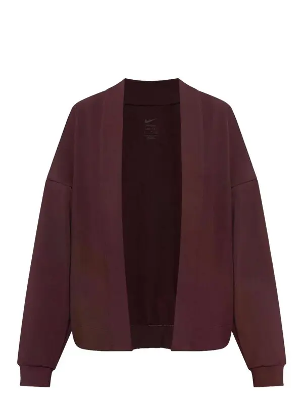 Nike Logo Collarless Cardigan - Red