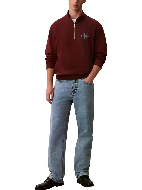 Calvin Klein Zip-up Sweater - Red