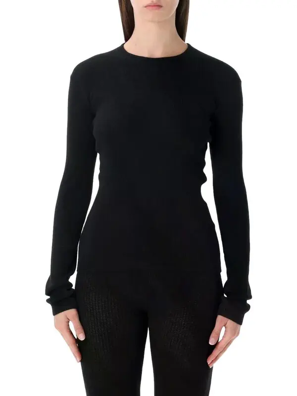 Fear Of God Ribbed Knit Long Sleeve T-shirt - Black