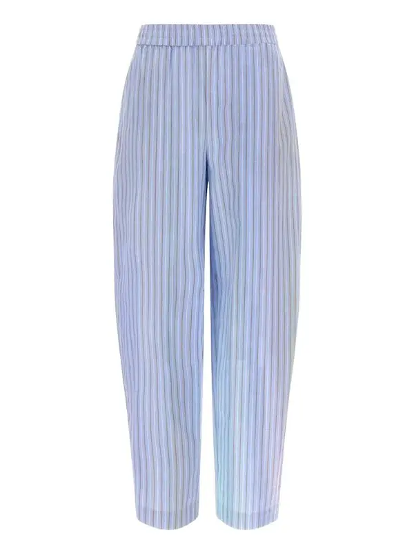 ROTATE BY BIRGER CHRISTENSEN Striped Poplin Trousers - Blue
