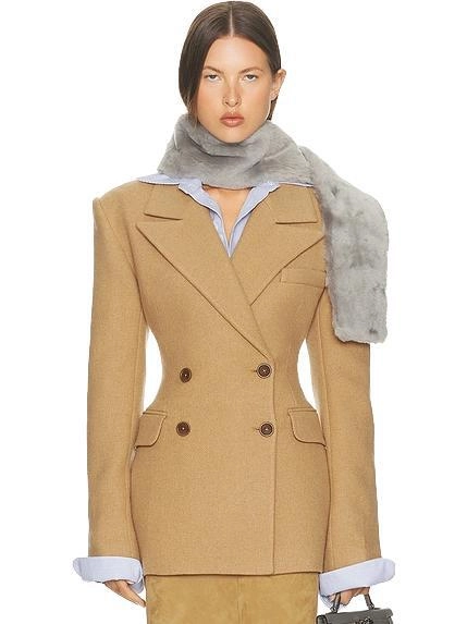 HELSA Italian Wool Blend Blazer - Camel