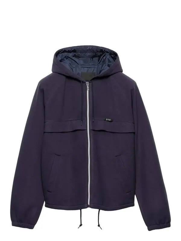 Prada Hooded Technical Fabric Blouson Jacket - Navy