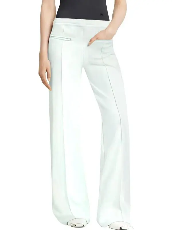 COURREGES Wide Leg Track Pants With Zip Pockets - White