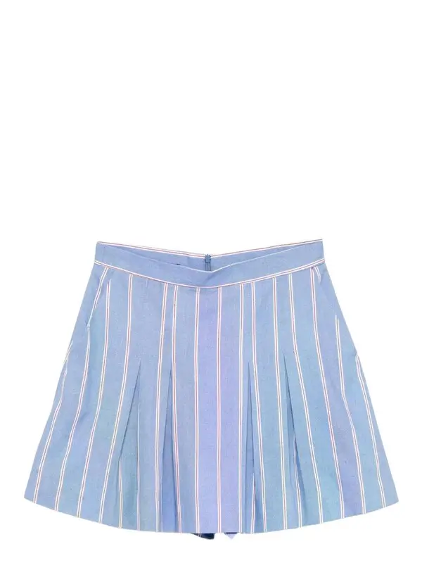BLAKLACE Striped Pleated Shorts - Blue