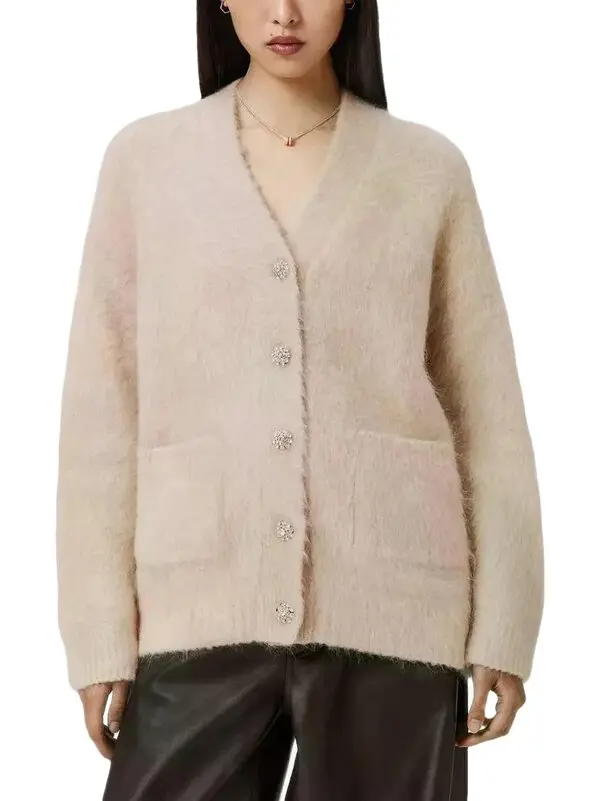 ALLSAINTS Rubi Button Front-pocket Cardigan - Neutrals