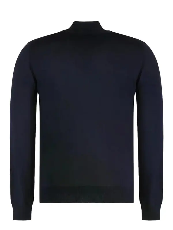 MOORER Casoni Zip-up Cardigan - Blue