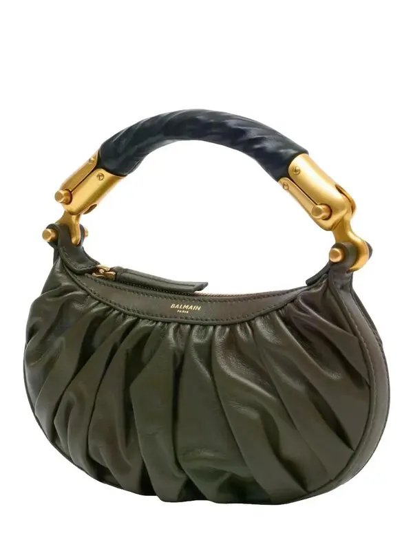 Balmain Mini Ebene Tote Bag - Green
