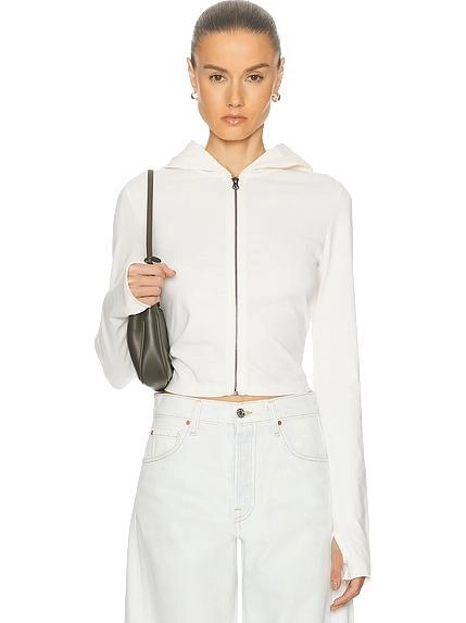 GRLFRND Shrunken Zip Hoodie - Bone