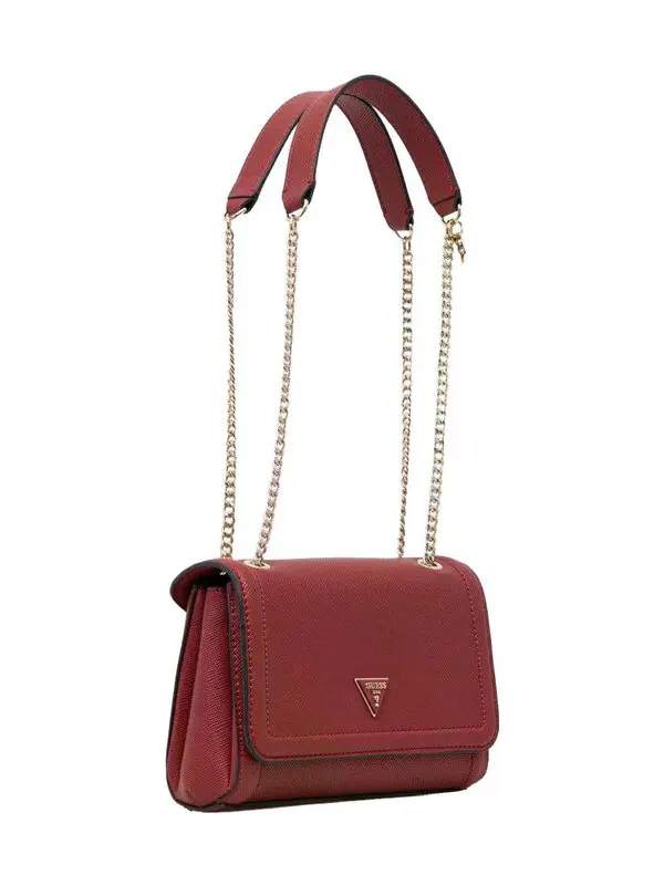 Guess Mini Noelle Chain Detail Cross Body Bag - Red