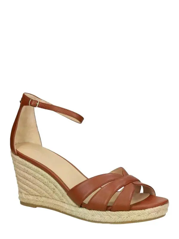 Ralph Lauren Crisscross-strap Wedge Sandals - Brown