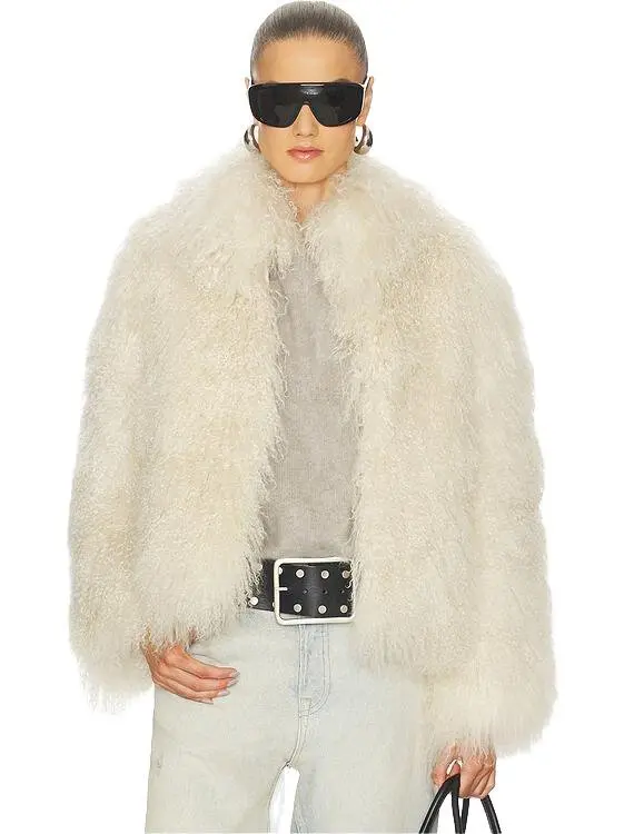 LAMARQUE Bianca Fur Jacket - Cream