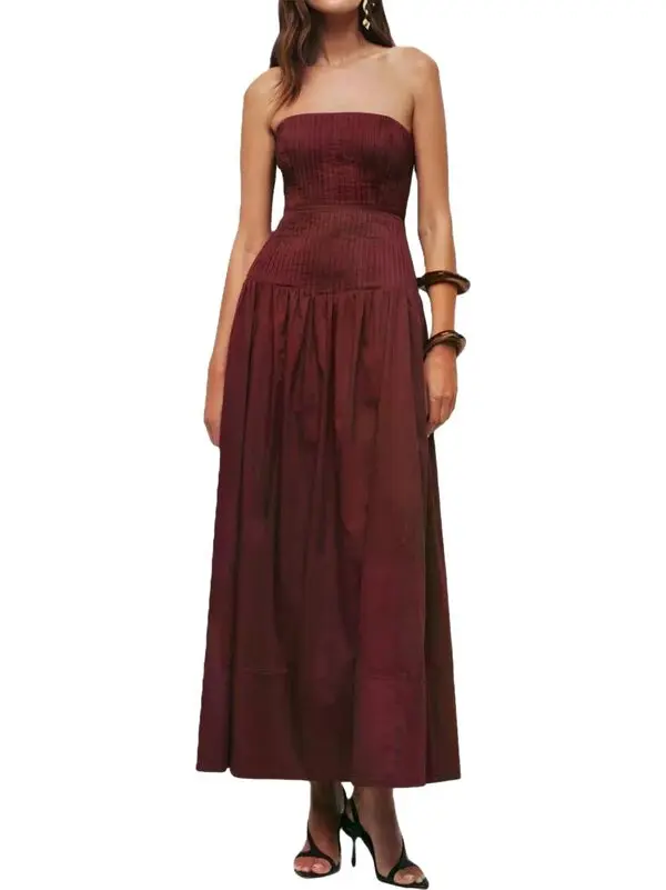 Aje Strapless Maxi Dress - Red