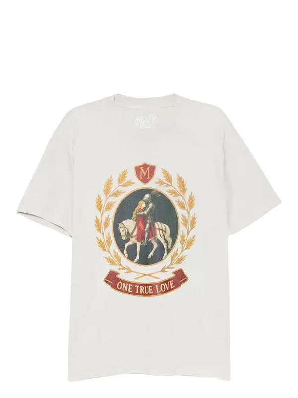 MELT Cotton Printed T-shirt - Neutrals