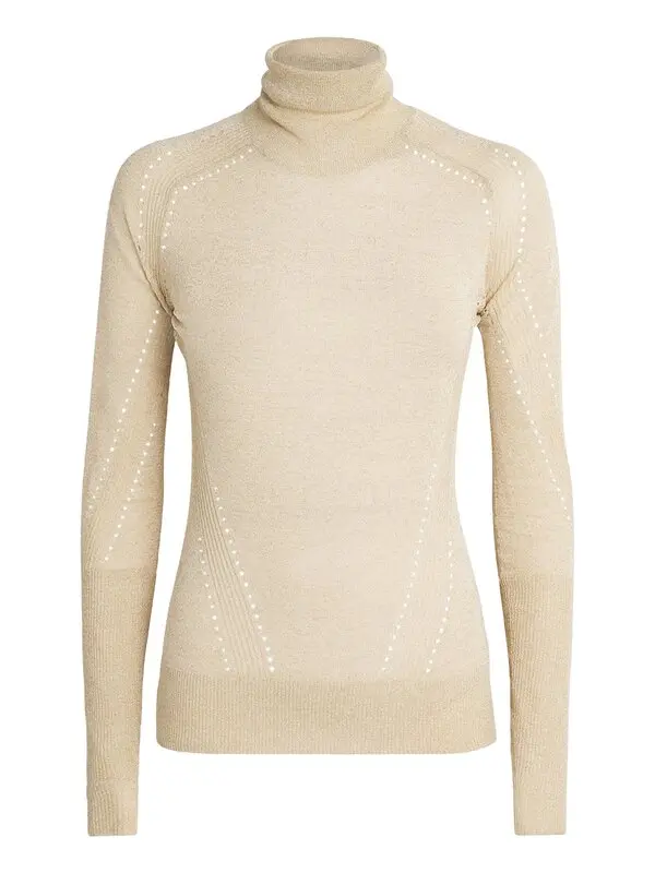 JOSEPH Metallic Lurex Leblanc Sweater - Yellow