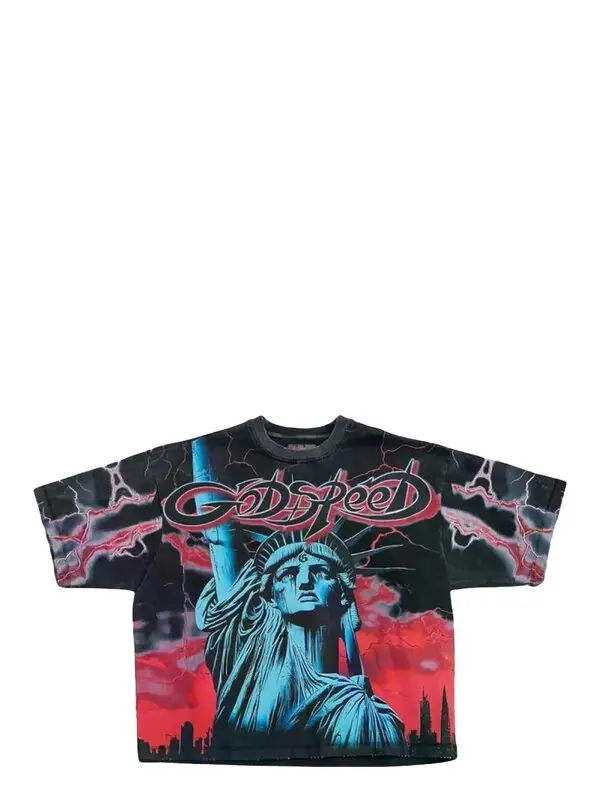 GODSPEED Voltage Statue-print T-shirt - Black