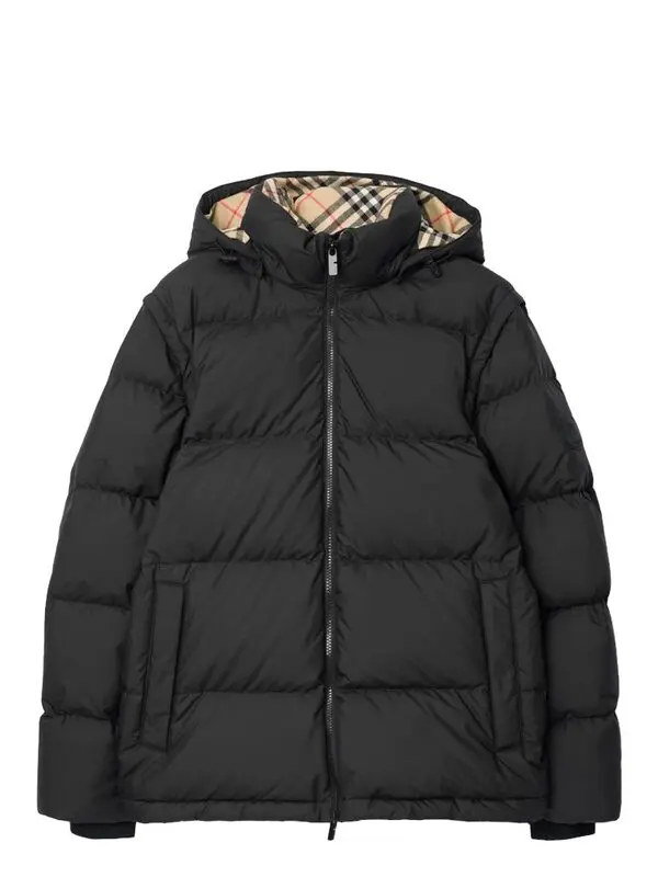 Burberry Detachable Sleeve Bideford Puffer Jacket - Black