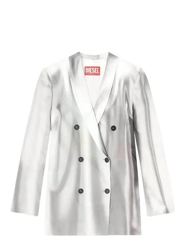 DIESEL® G-avina Shawl Collar Double-breasted Jacket - Grey