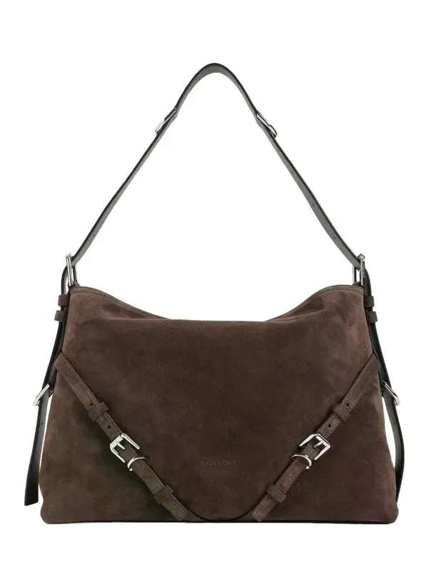 Givenchy Medium Voyou Buckle-detail Shoulder Bag - Brown