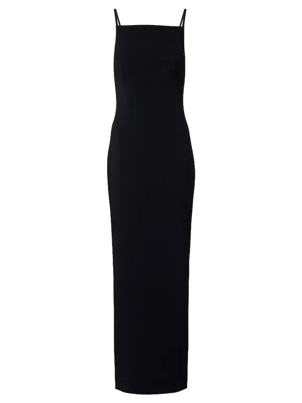 Givenchy Sliced Crepe Cady Gown - Black