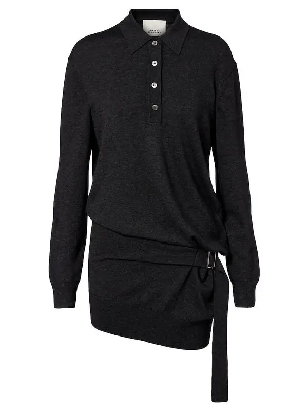 Isabel Marant Étoile Belted Polo Dress - Grey