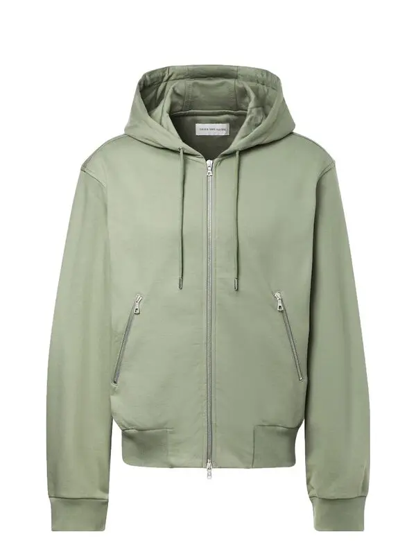 Dries Van Noten Cotton Zip-up Hoodie - Green