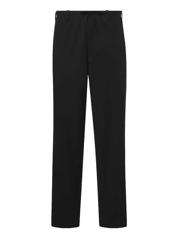 Dries Van Noten Cotton Straight Leg Trousers - Black