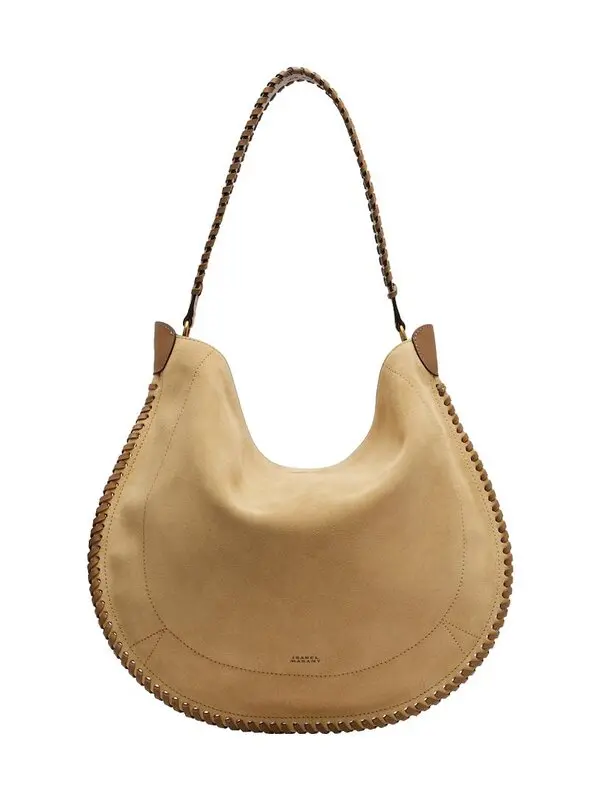 Isabel Marant Étoile Oskan Medium Suede Shoulder Bag - Beige