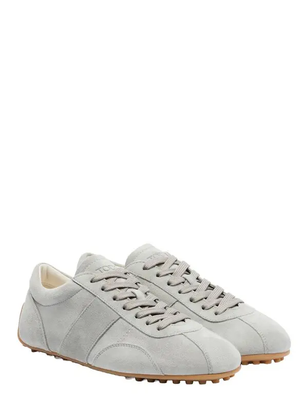 TOD'S Classic Suede Lace-up Sneakers - Grey