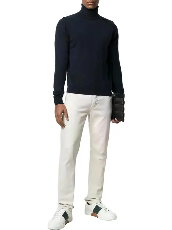 Malo Turtleneck Jumper - Blue