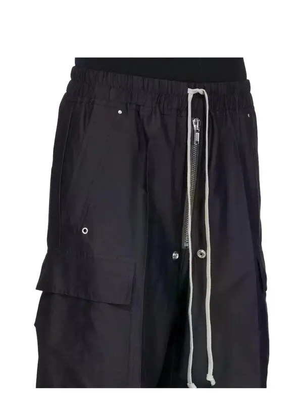Rick Owens Drawstring Pocket Wide Leg Trousers - Black