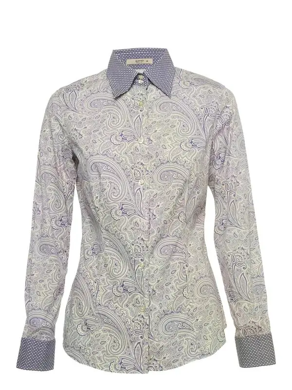 Etro Paisley Print Button Shirt - Blue