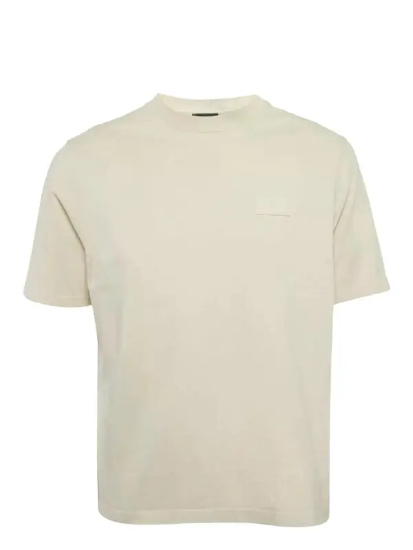 Emporio Armani Logo-patch T-shirt - Neutrals