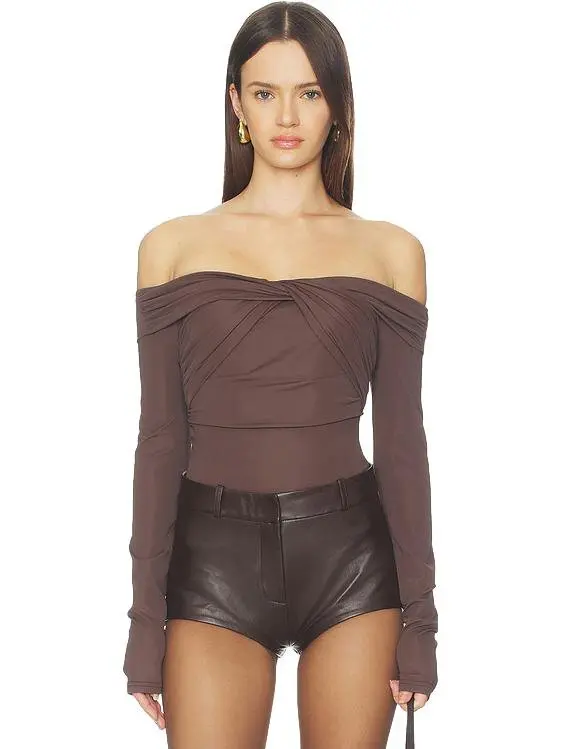 Superdown Jillian Bodysuit In . Also - Brown