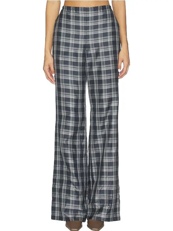 Theory Fluid Plaid Pant In . Also - Navy