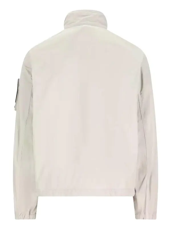 Stone Island Logo-patch Stand Collar Micro Twill Jacket - Grey