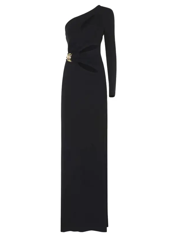 Elisabetta Franchi One-shoulder Cut-out Maxi Dress - Black