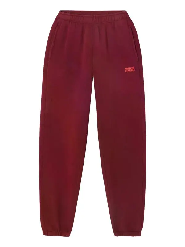 American Vintage Izubird Elasticated Track Pants - Red