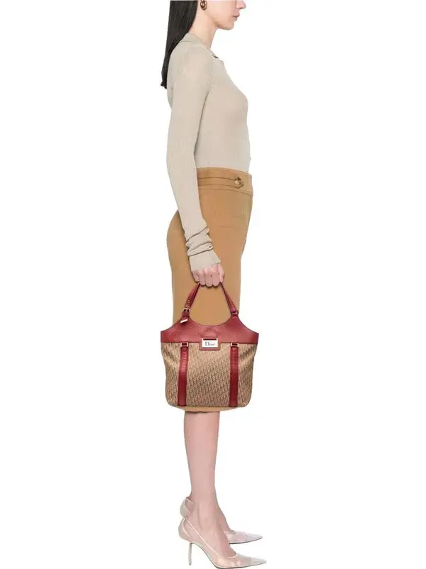 Dior Trotter Canvas Street Chic Tote Bag - Brown