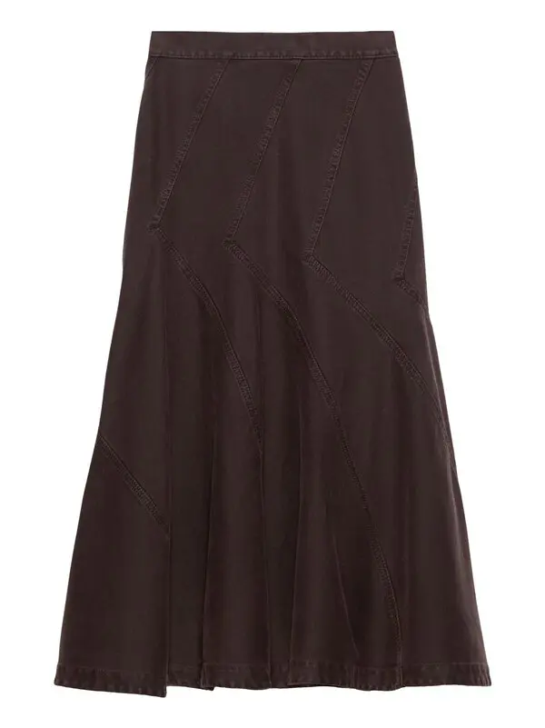 Max & Co. Cotton Midi Skirt - Brown