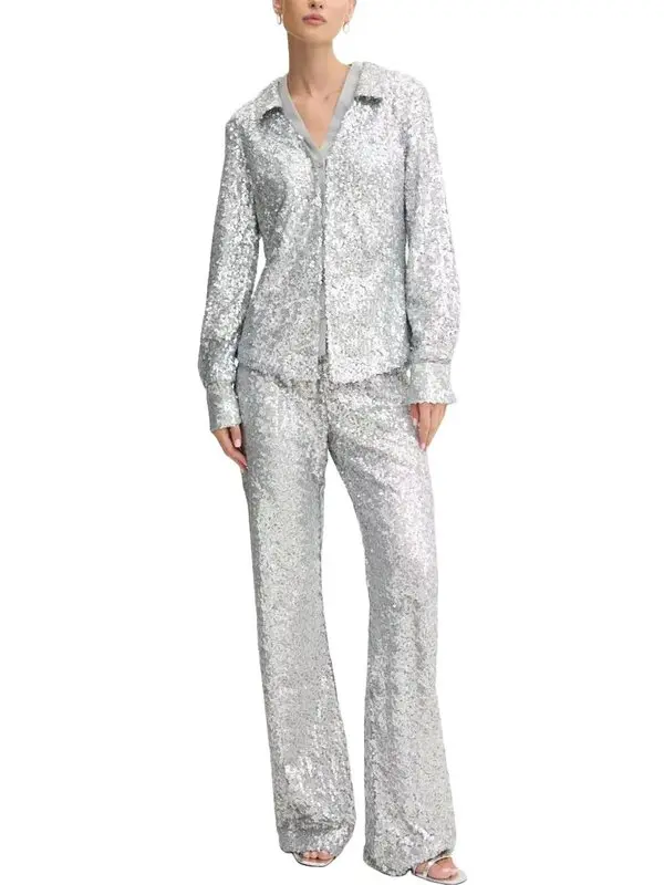 Stine Goya Sequin-embellished Trousers - Silver