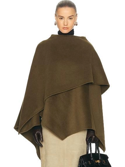 L'academie Kye Wool Cape - Olive