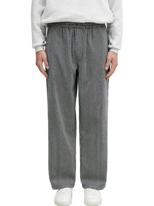 Aries Striped Elasticated Waistband Trousers - Blue