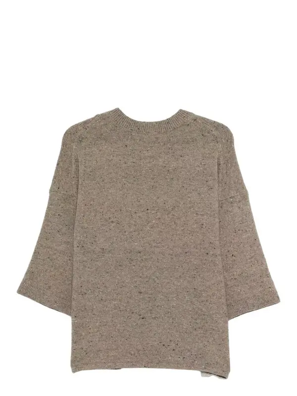 Christian Wijnants Crew Neck Three-quarter Sleeve Sweater - Neutrals
