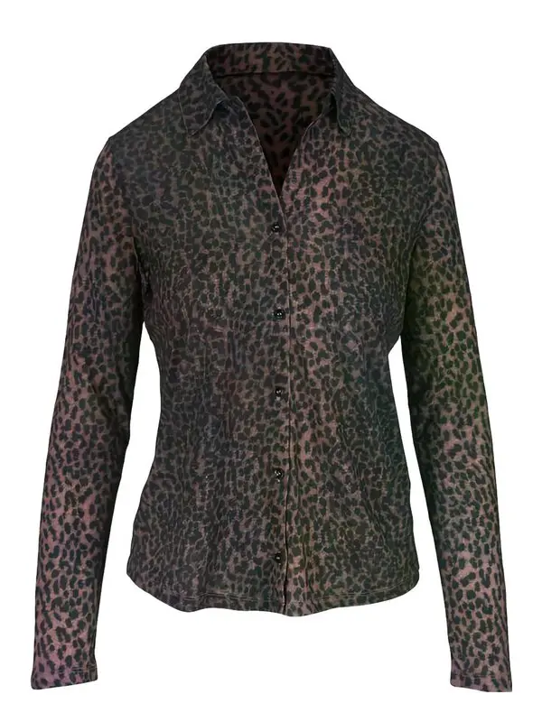 Majestic Filatures Animal-print Long-sleeve Shirt - Brown