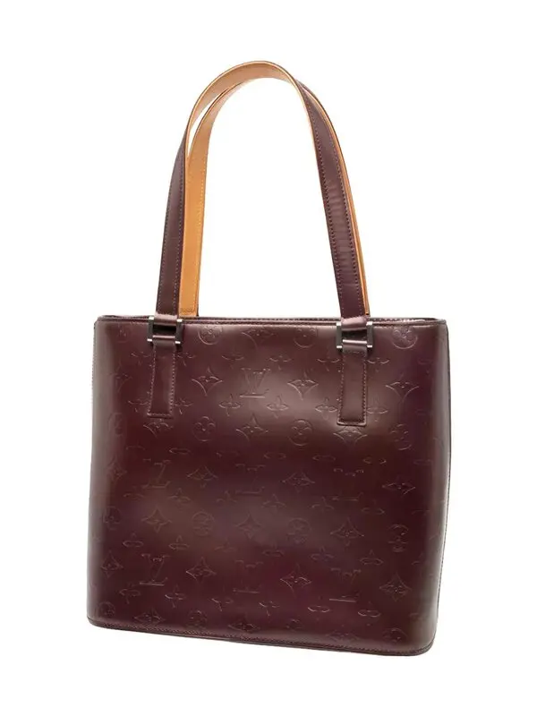 LOUIS VUITTON 2002 Monogram Mat Stockton Tote Bag - Red