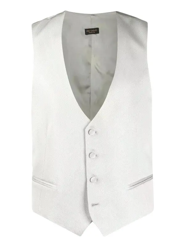 DELL'OGLIO V-neck Waistcoat - Grey
