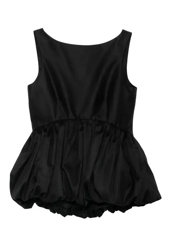 RÓHE Peplum-hem Top - Black