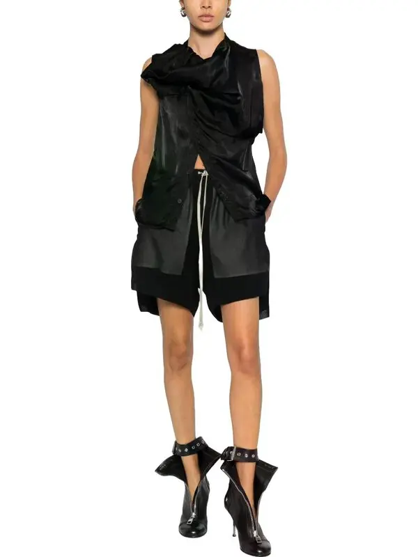 Rick Owens Drawstring Panelled Shorts - Black